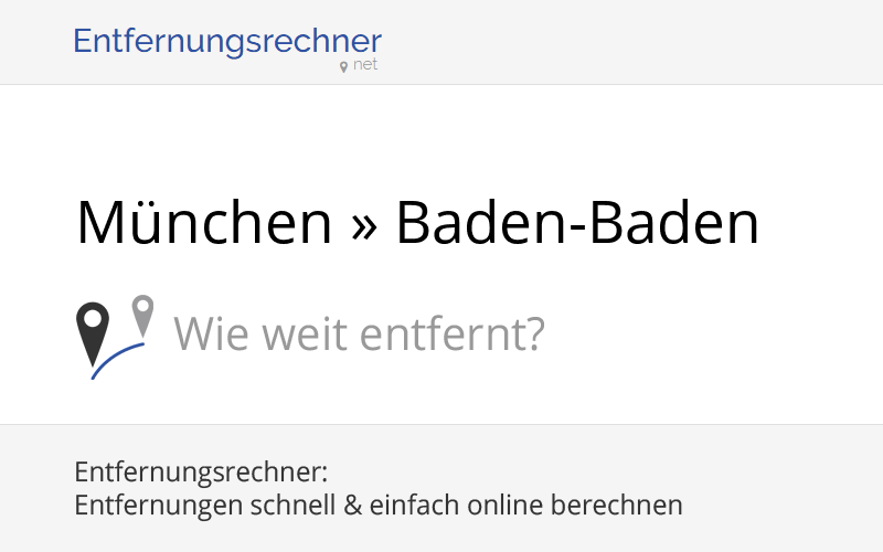 Entfernung Baden Baden