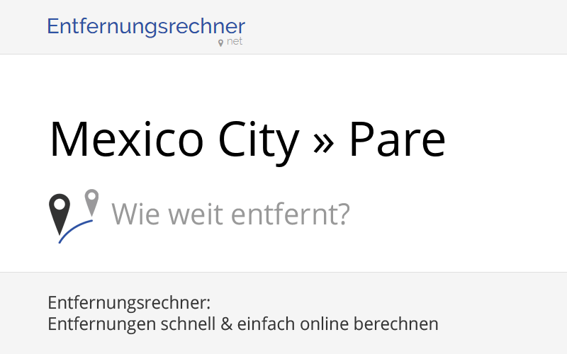 Mexico City (Mexiko) » Pare (Indonesien): Entfernung, Distanz, Strecke ...