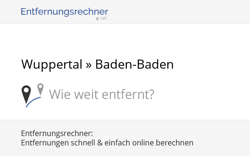 Entfernung Baden Baden
