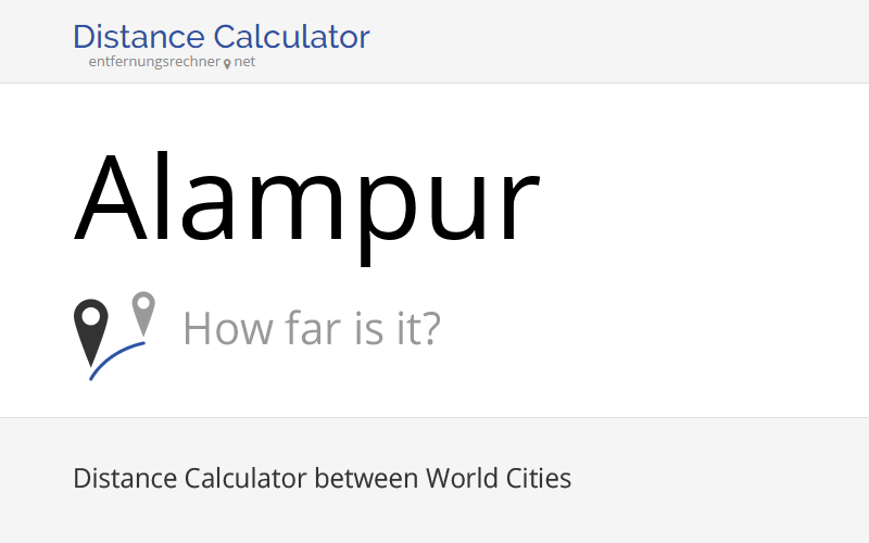 Where is Alampur, India located? Distance, Country & Map