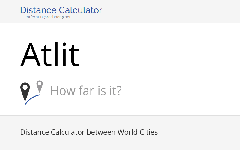 Where is Atlit, Israel located? Distance, Country & Map