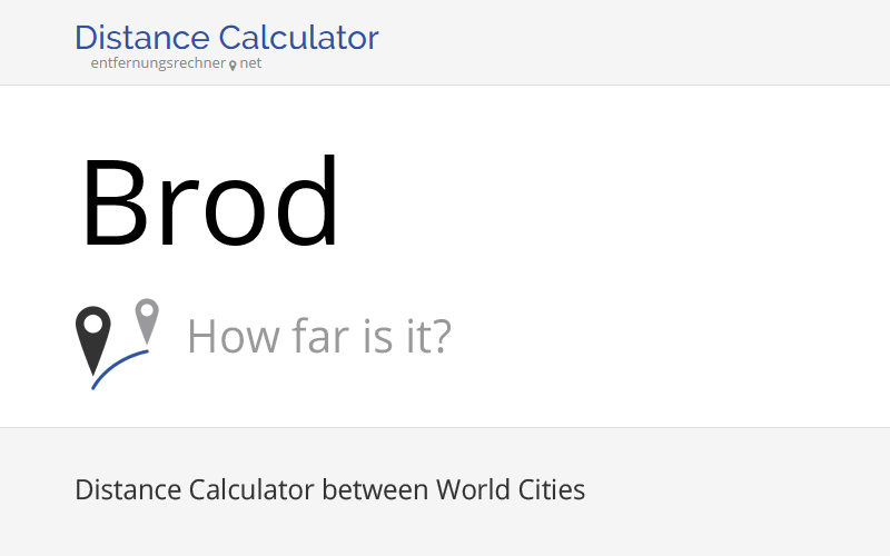 Where is Brod, Bosnia and Herzegovina located? Distance, Country & Map