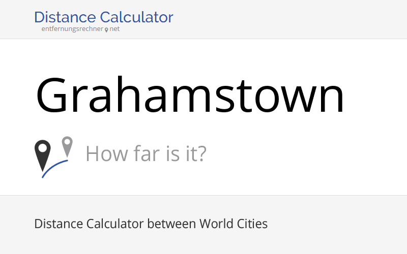 Where is Grahamstown, South Africa located? Distance, Country & Map