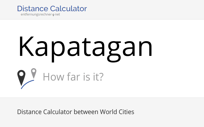 Where is Kapatagan, Philippines located? Distance, Country & Map