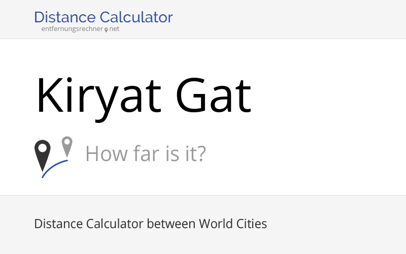 Where is Kiryat Gat, Israel located? Distance, Country & Map