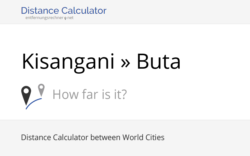 Kisangani » Buta (Democratic Republic of the Congo): Distance, Miles ...