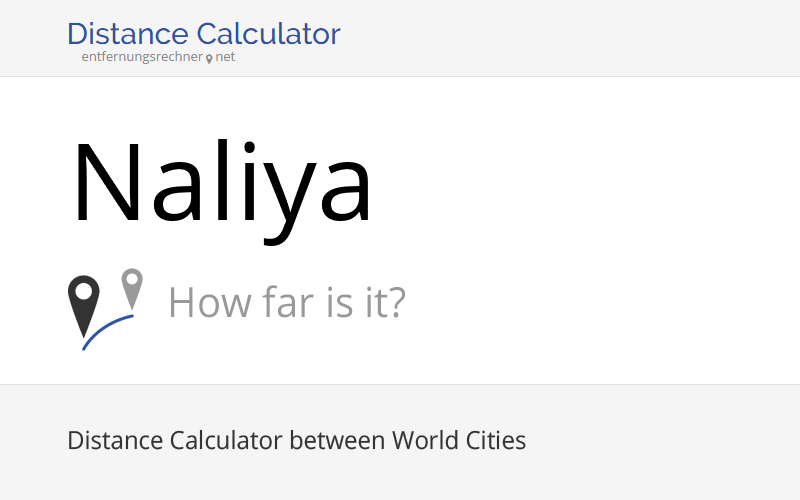 Where is Naliya, India located? Distance, Country & Map