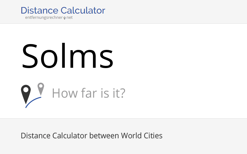 Where is Solms, Germany located? Distance, Country & Map